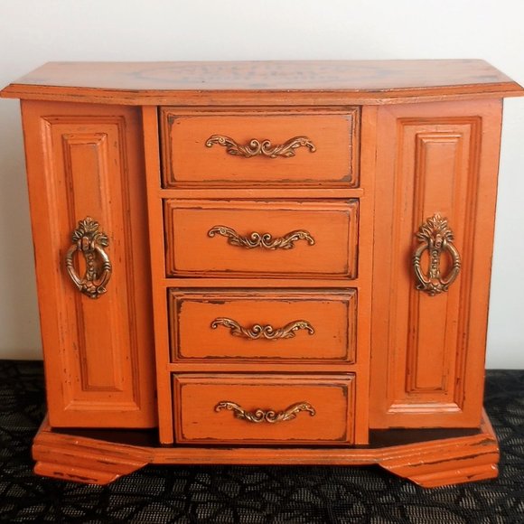 Storage & Organization | Vintage Halloween Wooden Witches Jewelry Box ...